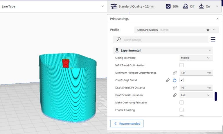 How to Use Draft Shields with 3D Prints - Cura & PrusaSlicer - 3D Printerly