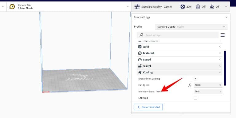 How to Use 3D Printer Minimum Layer Time Setting - Cura - 3D Printerly